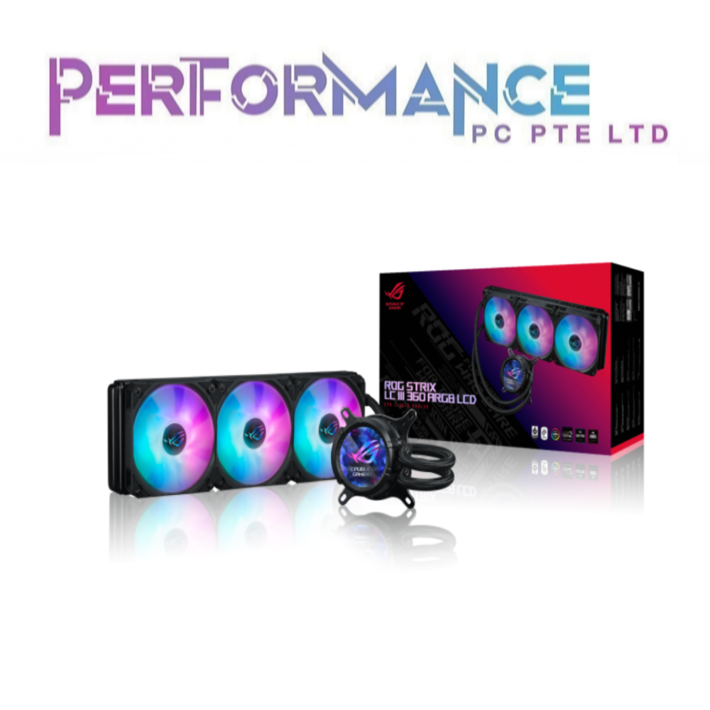 ASUS ROG STRIX LC III 360 ARGB LCD CPU COOLER - Black / White (6 YEARS – performance-pc-pte-ltd