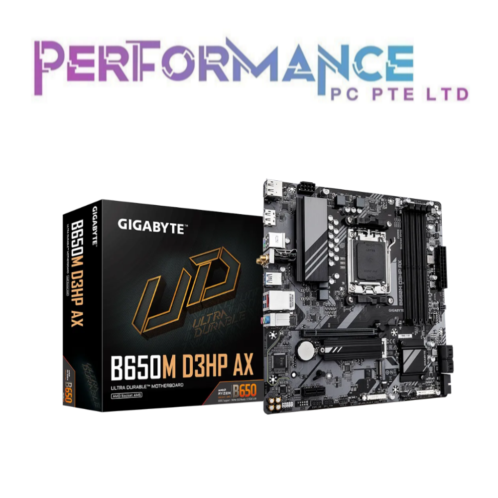 GIGABYTE B650M B650 M B 650M D3HP AX MOTHERBOARD (3 YEARS WARRANTY BY – performance-pc-pte-ltd