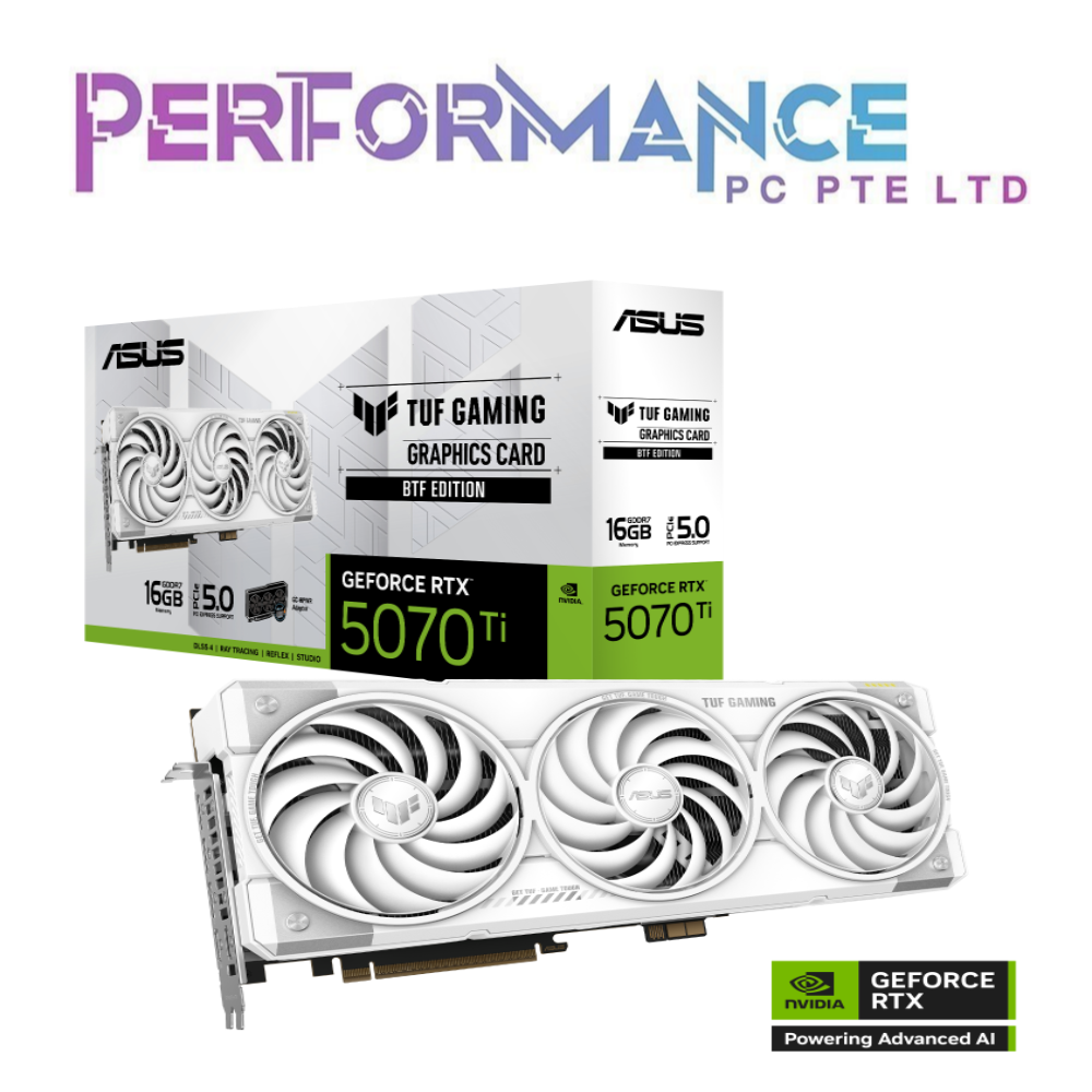 ASUS TUF Gaming GeForce RTX 5070Ti 5070 TI 16GB GDDR7 BTF White Editio ...