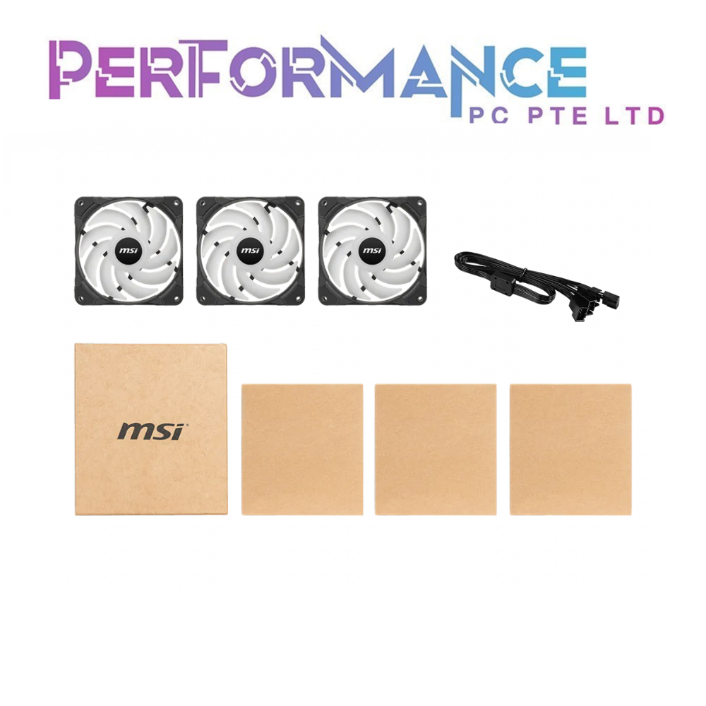 MSI MAG FX12A-3 PWM Addressable RGB Fan x 3 (1 YEARS WARRANTY BY CORBE ...