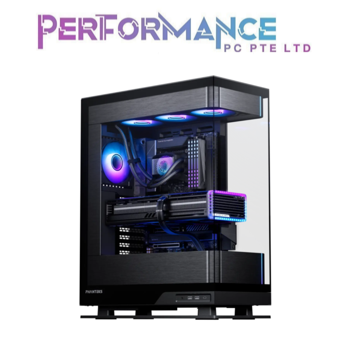 Phanteks Evolve X2 ATX Case, Tempered Glass Window – Black/White (3 YE ...