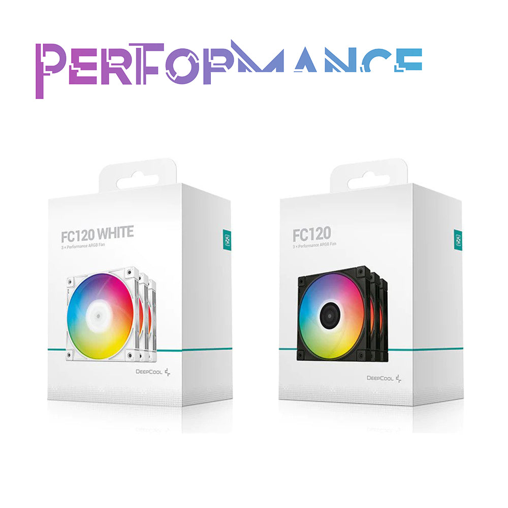Deepcool FC120, 3 x 12cm PWM ARGB Fan (Daisy Chain for Easy Cable Mana ...