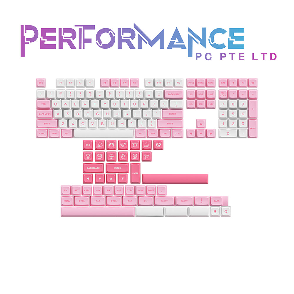 AKKO Keycap - ASA Low Profile - Prunus Lannesiana (155pcs) ( 1 YEAR WA ...