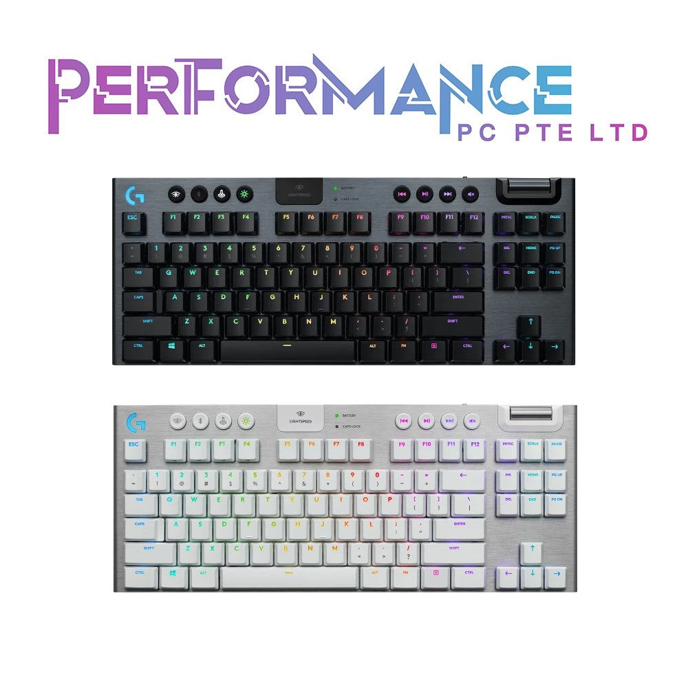 LOGITECH G915 TKL LIGHTSPEED WIRELESS RGB MECH KEYBOARD WHITE/BLACK ...