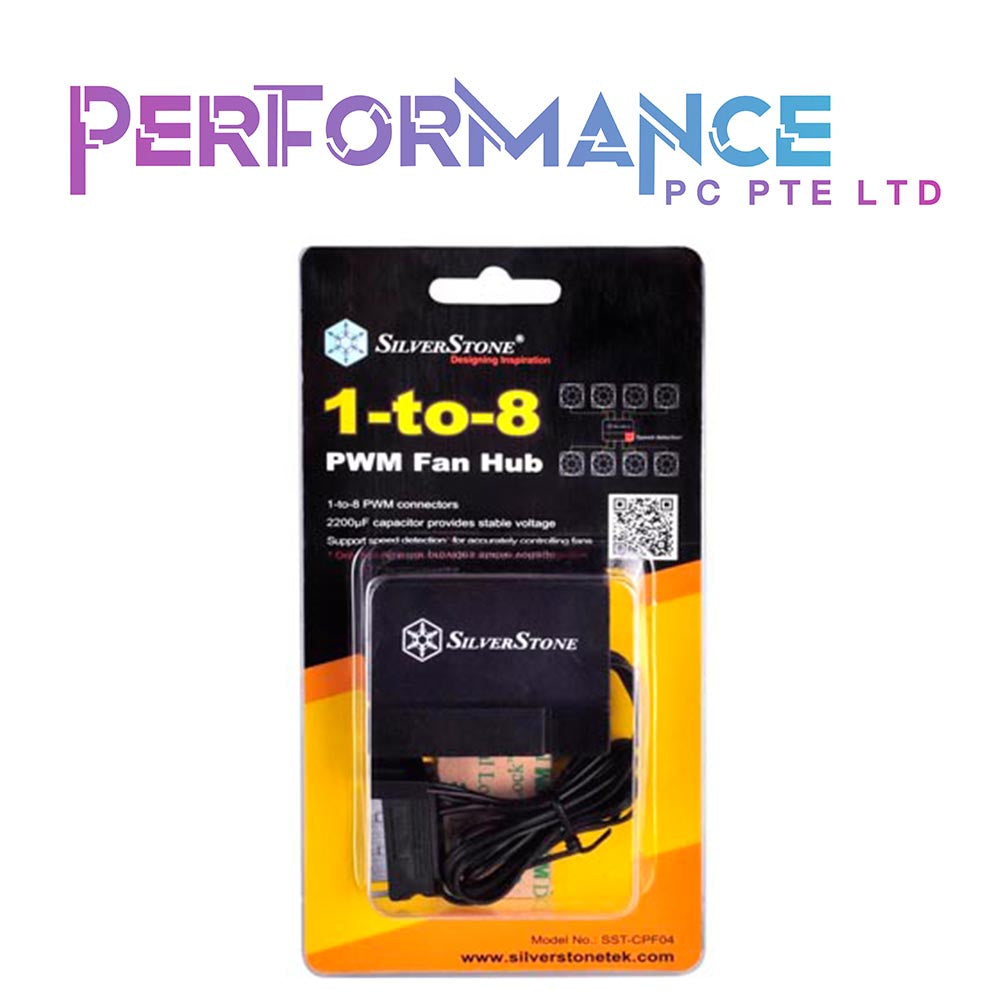 SilverStone Technology CPF04 Silverstone 8-Port PWM Fan Hub/Splitter f ...