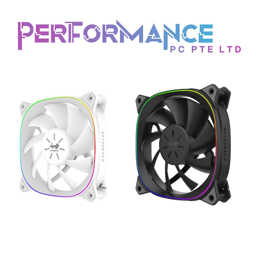 InWin Sirius Extreme Pure 120mm PWM ARGB FANS 3in1 PACK Black/White (2 ...